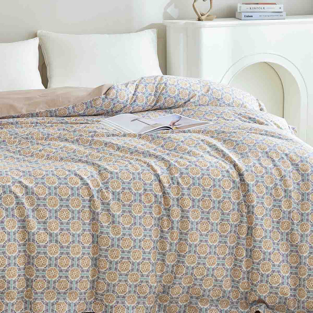 Sunshine Gold Premium Cotton Duvet Cover – Qbedding