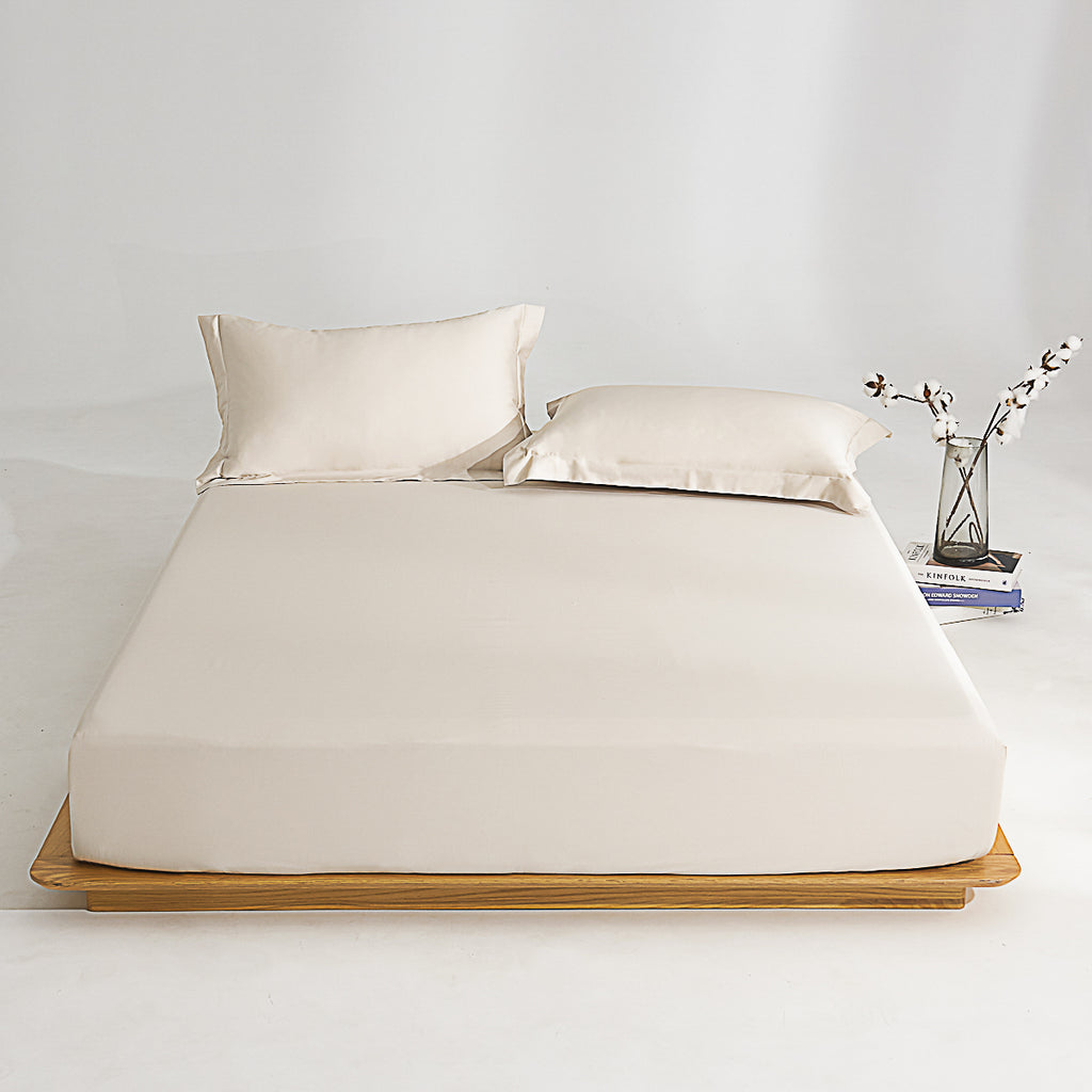 Coco Apricot Premium Cotton Fitted Sheet – Qbedding