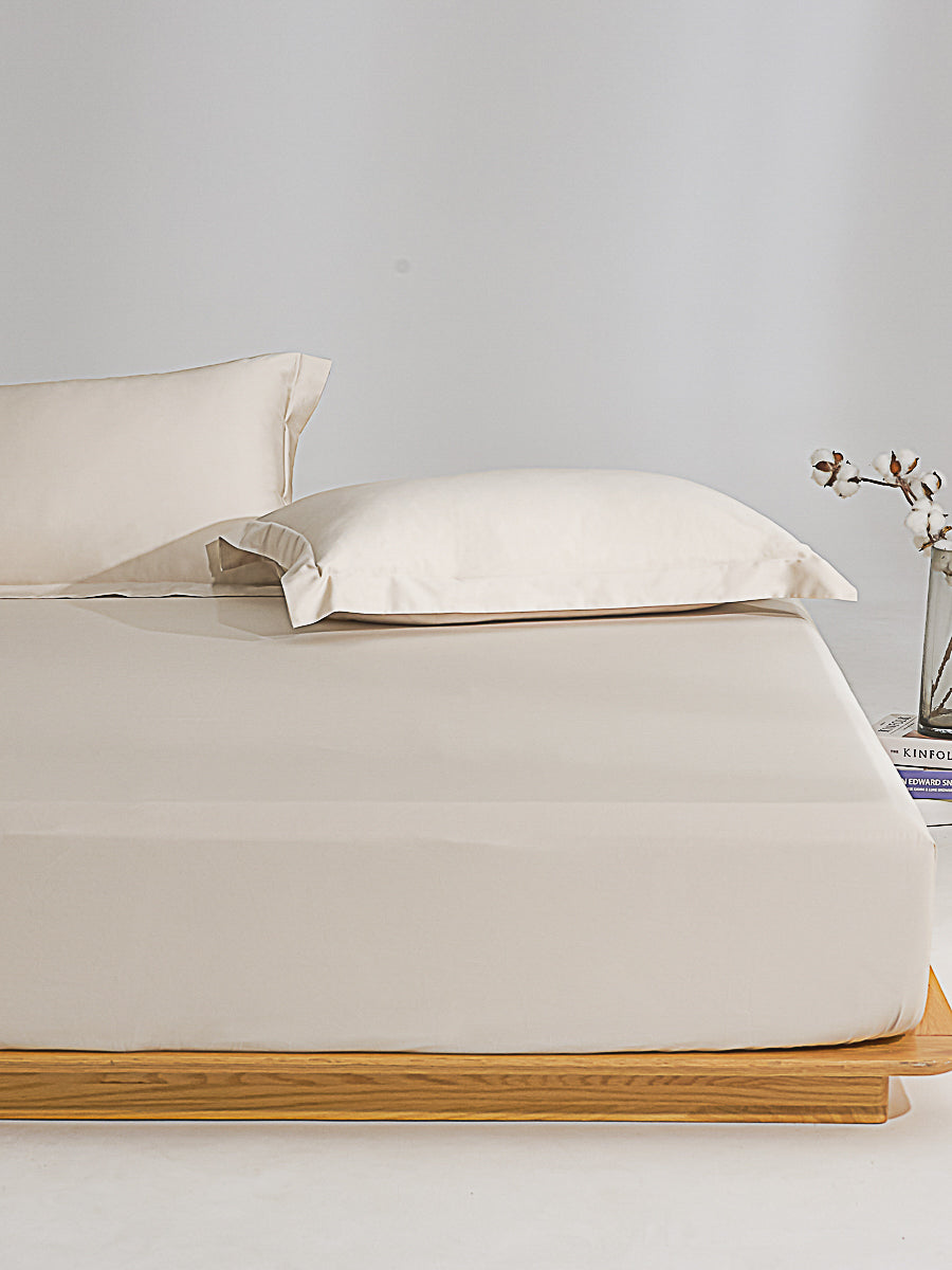Coco Apricot Premium Cotton Fitted Sheet – Qbedding