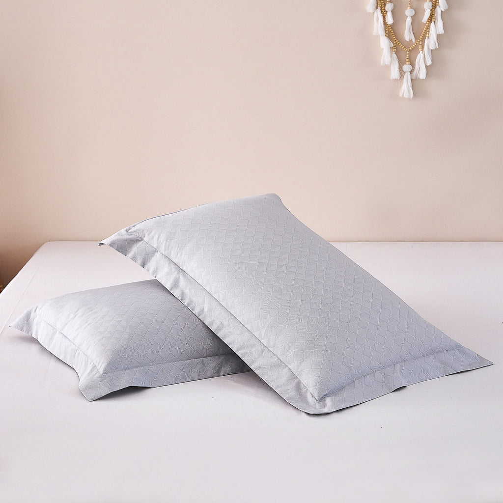 Alpha-Glacier Gray Cotton Pillow Sham – Qbedding